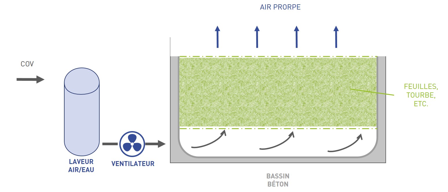 Biofiltre pour traitement de l'air : Biofiltre pour odeurs et polluants ...