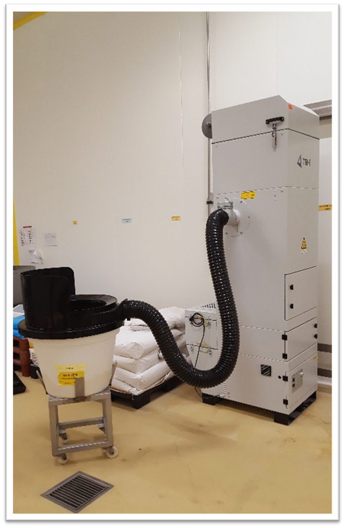 Installation pour assurer la captation de poussière - MP Filter